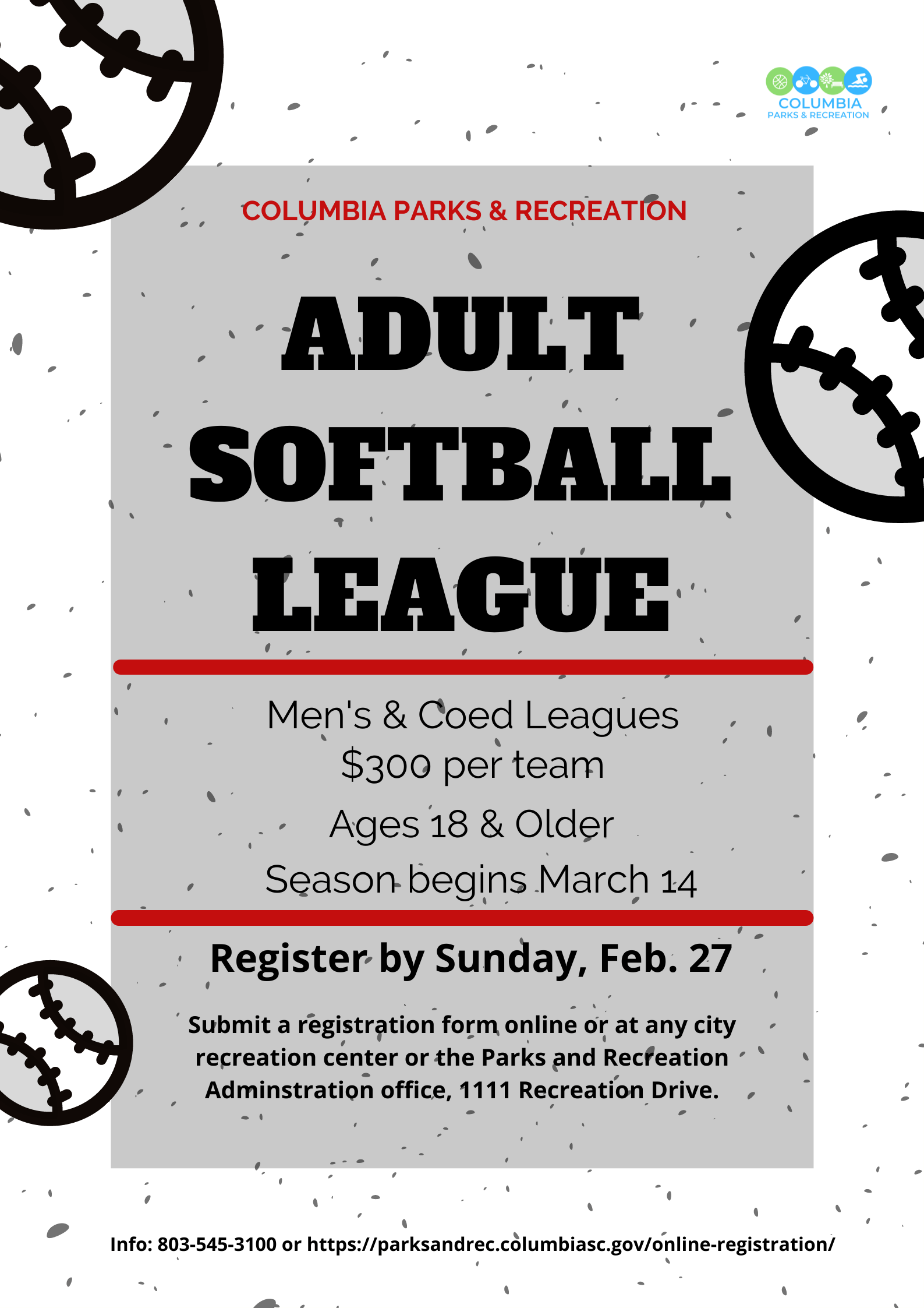 Registration Period Open for City’s Spring Adult Sports Leagues - City ...