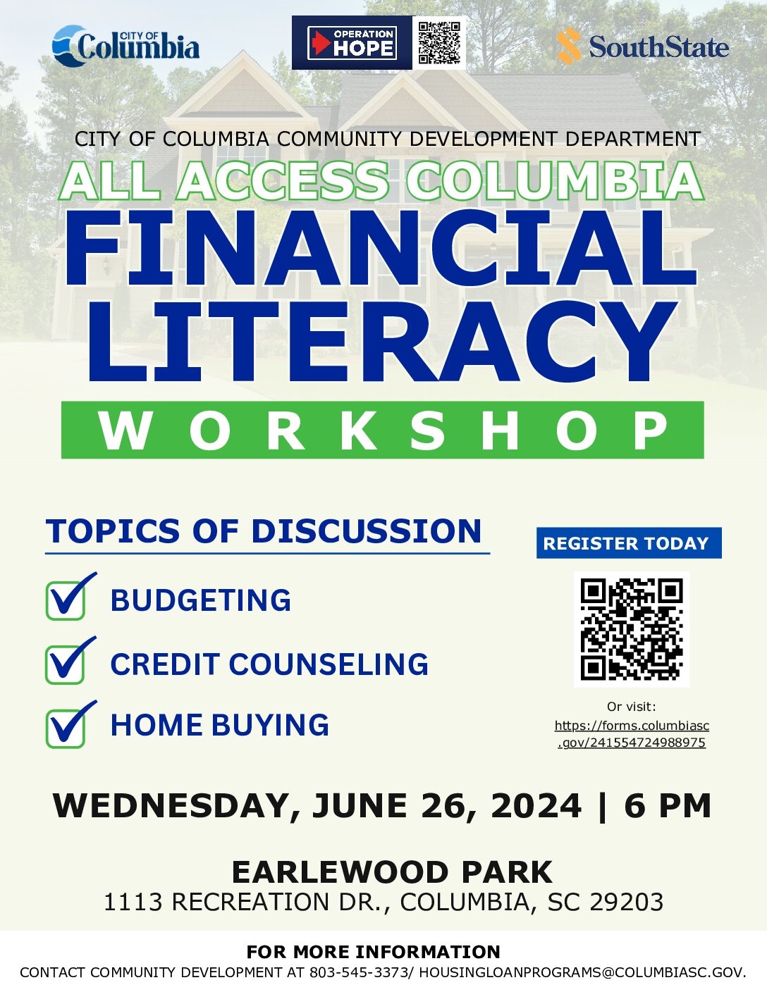 All Access Columbia Financial Literacy Workshop - City of Columbia, Columbia SC