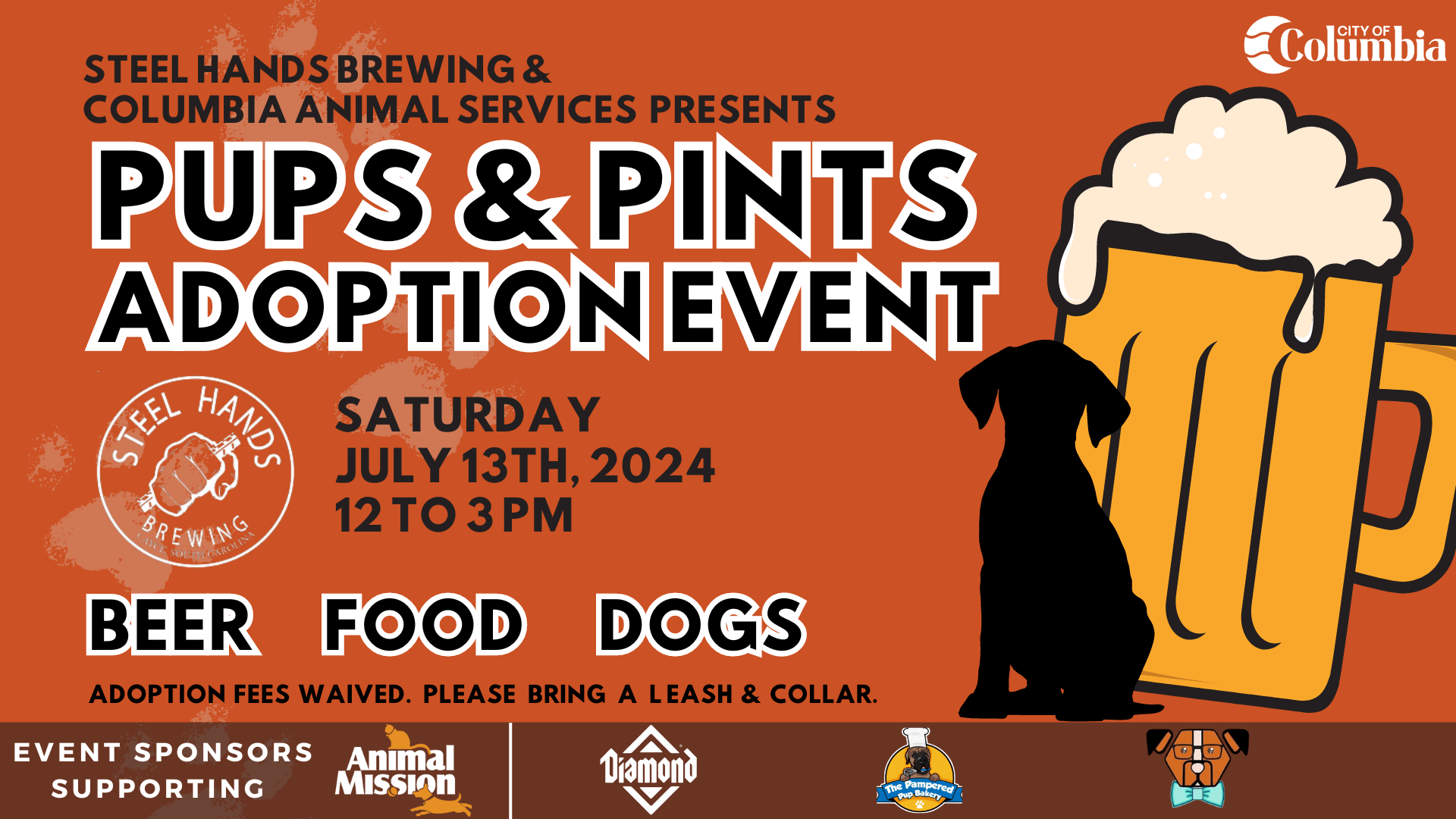 Columbia Animal Services Hosts Pups & Pints Adoption Event - City of ...