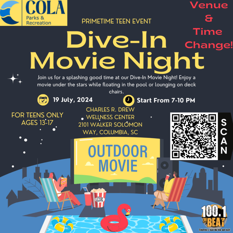 Primetime Teen Event: Dive-In Movie Night Happening at Charles R. Drew ...