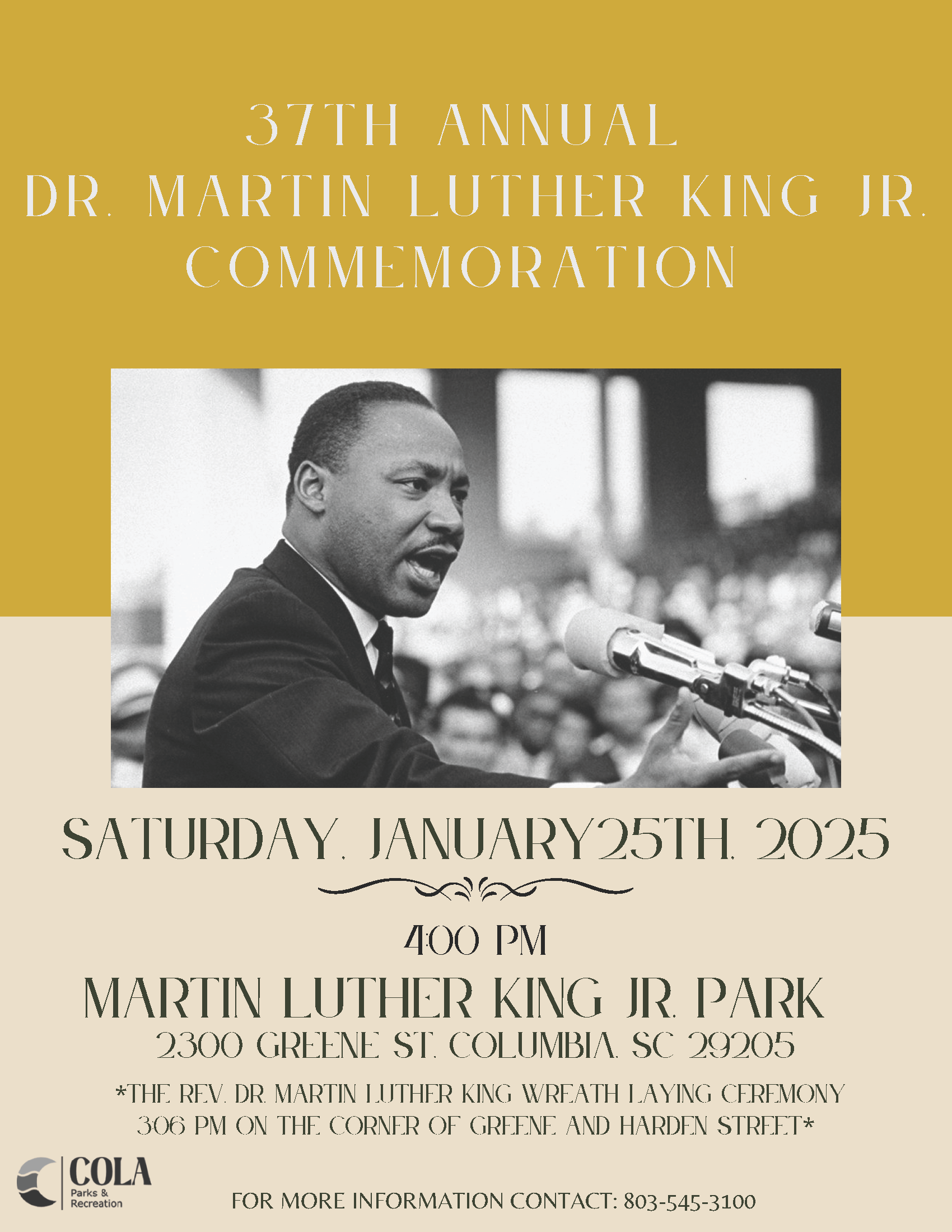 City of Columbia to Host 37th Annual Martin Luther King, Jr ...