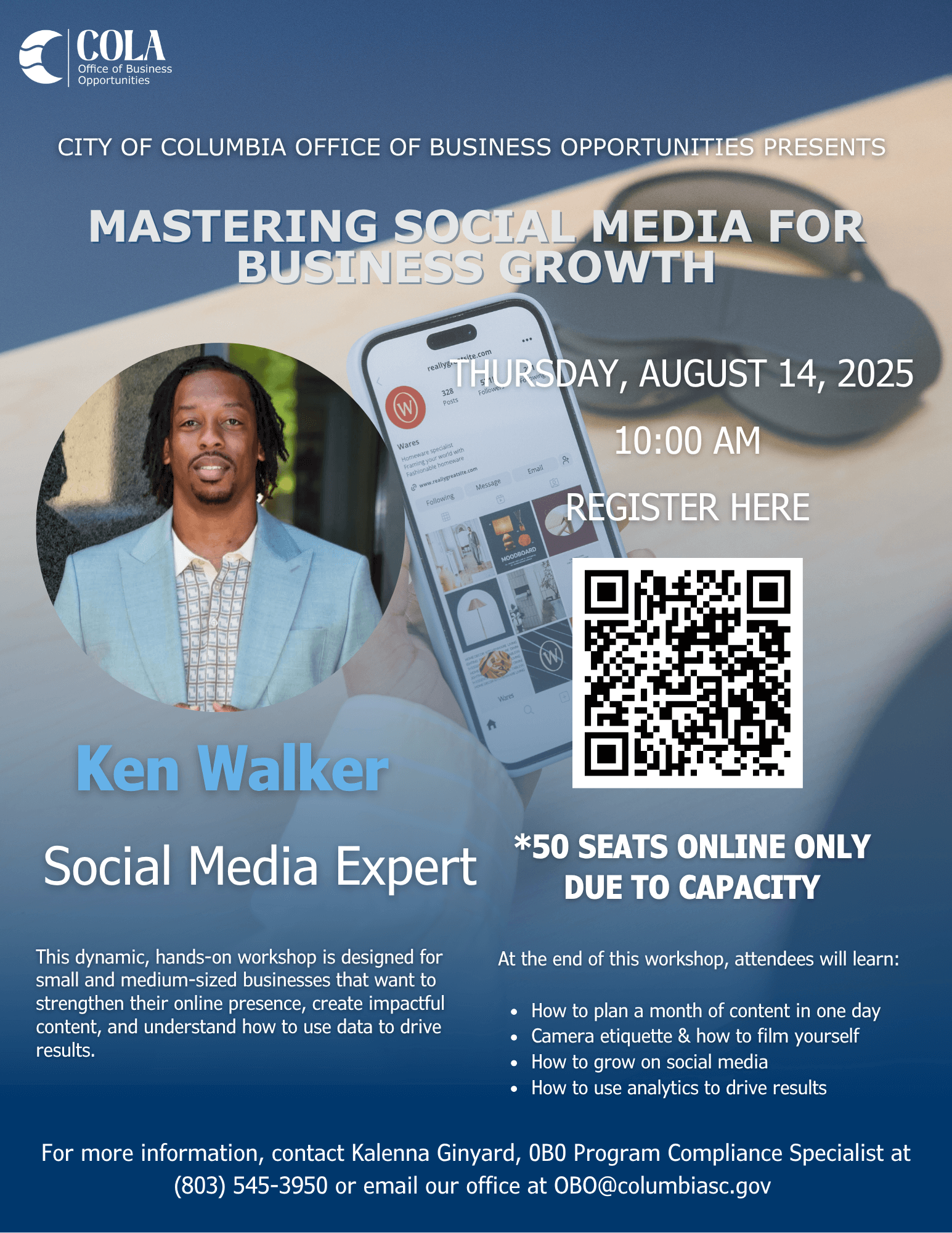 Mastering Social Media for Business Growth - City of Columbia, Columbia SC